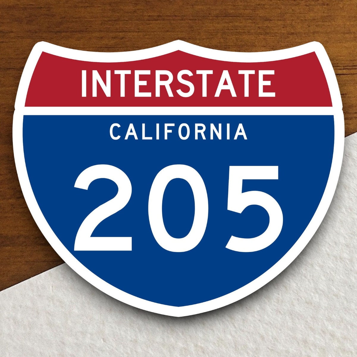 Stickly Interstate Rout 205 California Sticker, Interstate Highway Sign ...
