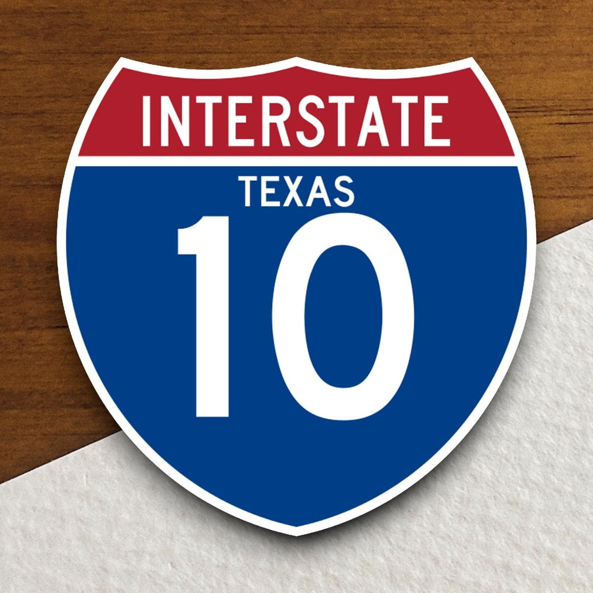 Stickly Interstate Route 10 Texas Sticker, , Interstate Highway Sign ...