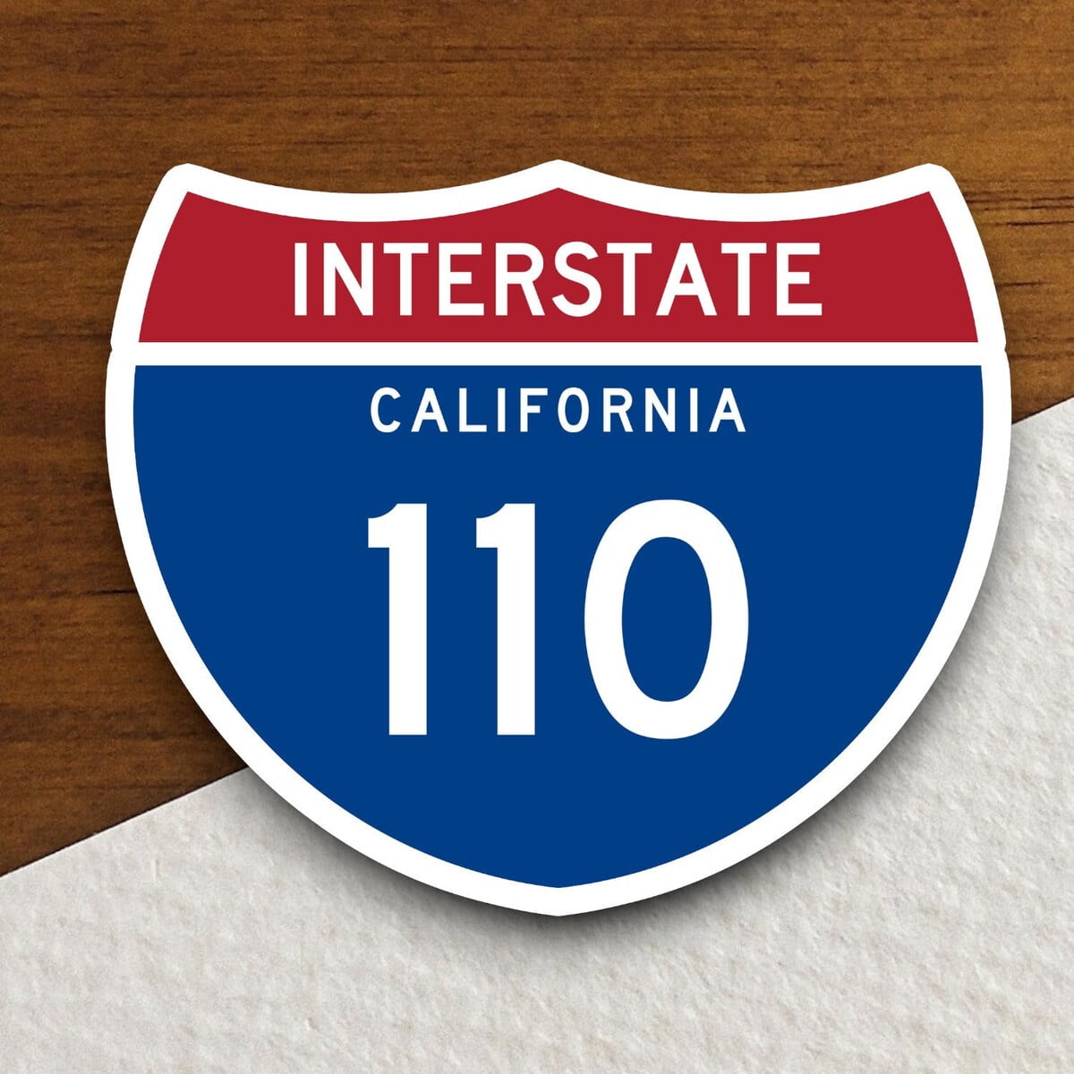 Stickly Interstate Route 110 California Sticker, Interstate Highway ...