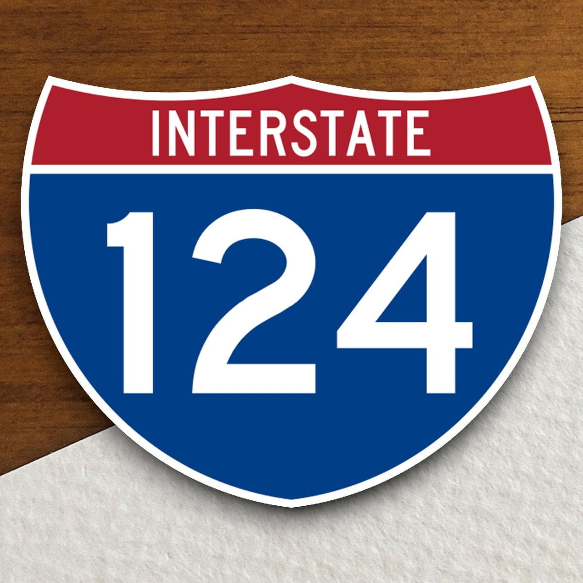 Stickly Interstate Route 124 Sticker, Interstate Highway Sign ...