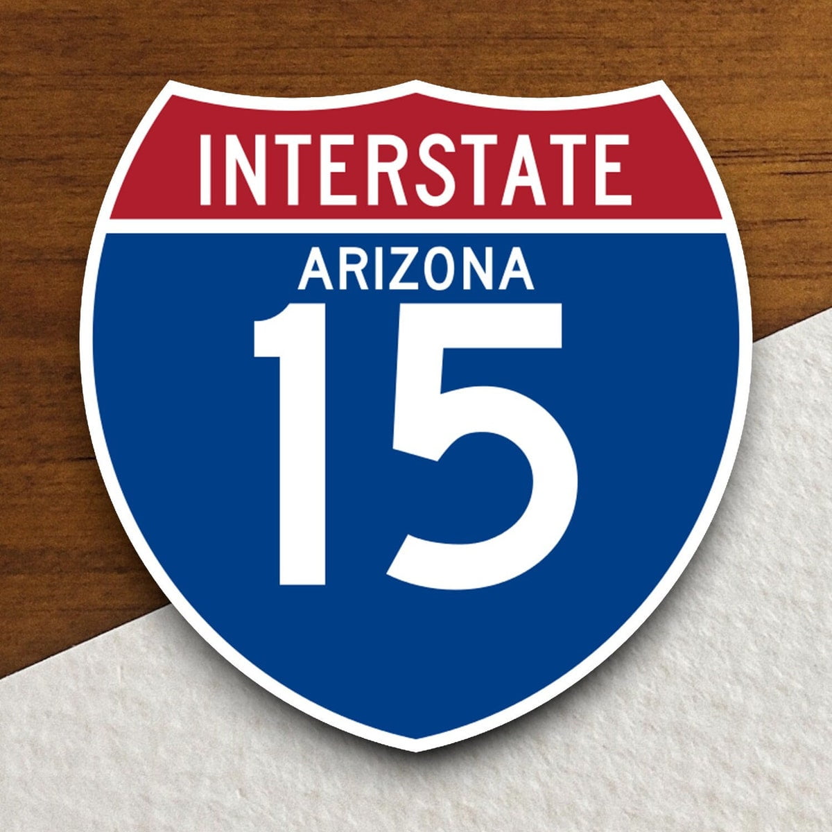 Stickly Interstate Route 15 Arizona Sticker, Interstate Highway Sign ...