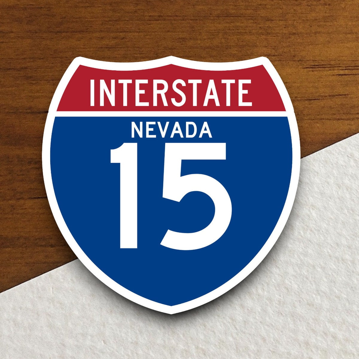 Stickly Interstate Route 15 Nevada Sticker, Interstate Highway Sign ...