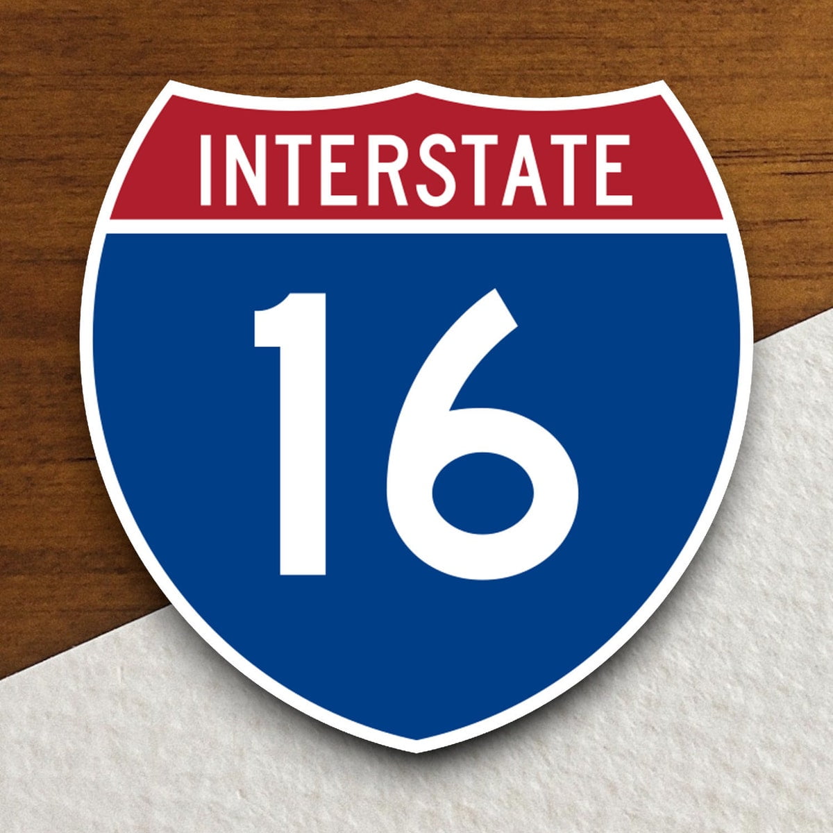 Stickly Interstate Route 16 Sticker, Interstate Highway Sign Expressway ...