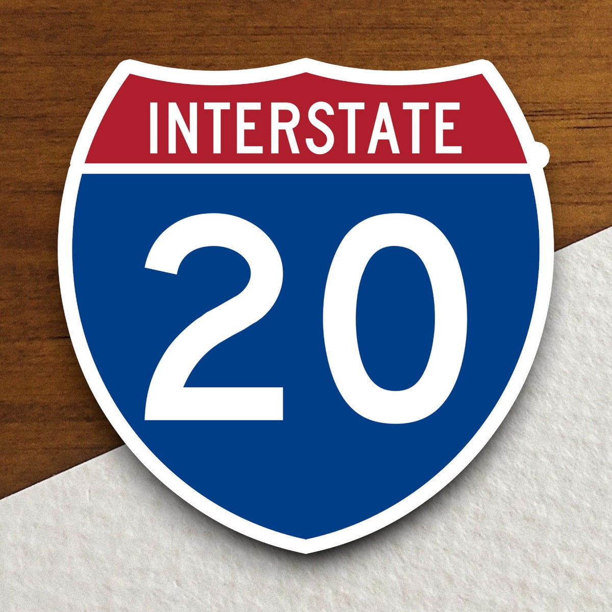 Stickly Interstate Route 20 Sticker, Interstate Highway Sign Expressway ...