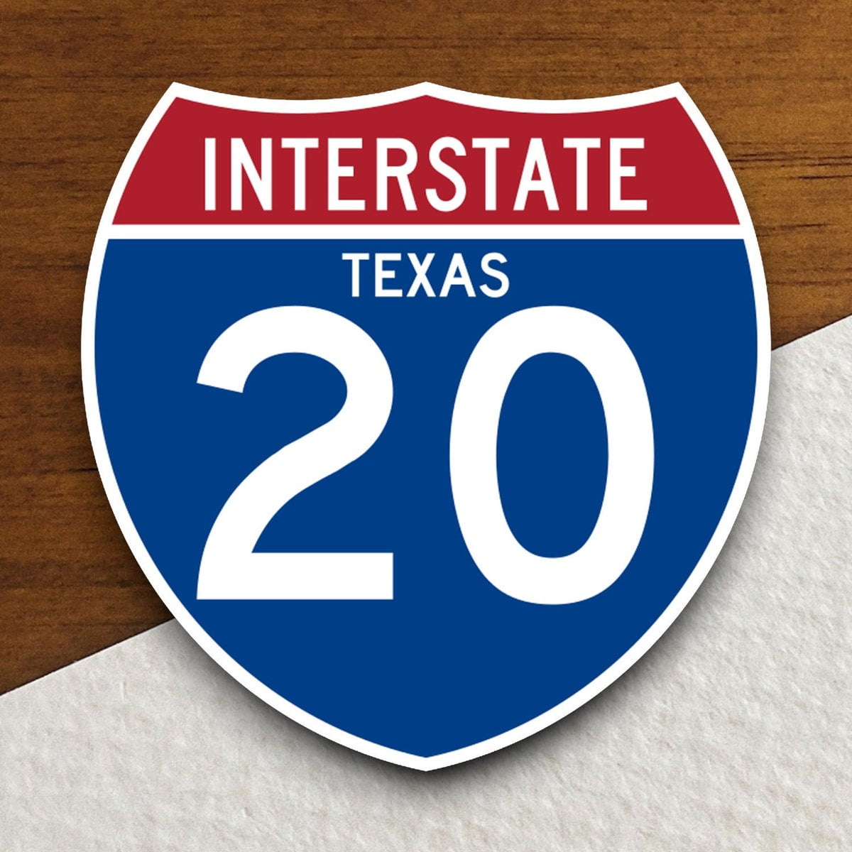Stickly Interstate Route 20 Texas Sticker, Interstate Highway Sign ...