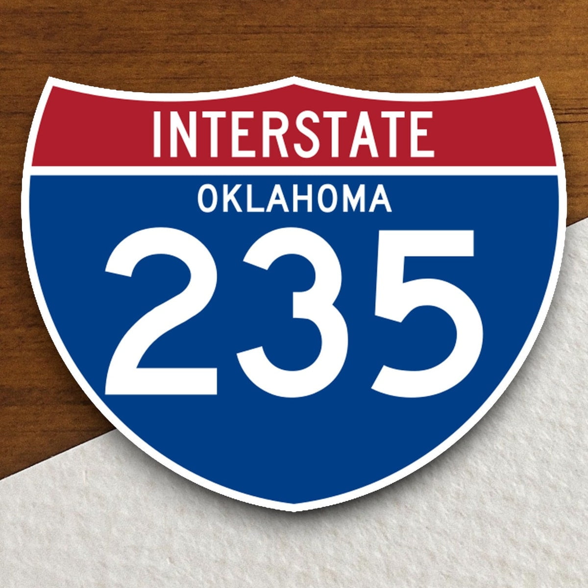 Stickly Interstate Route 235 Oklahoma Sticker, Interstate Highway Sign ...
