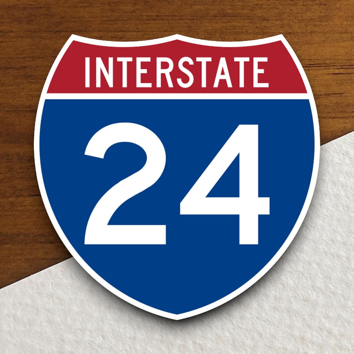 Stickly Interstate Route 24 Sticker, Interstate Highway Sign Expressway ...