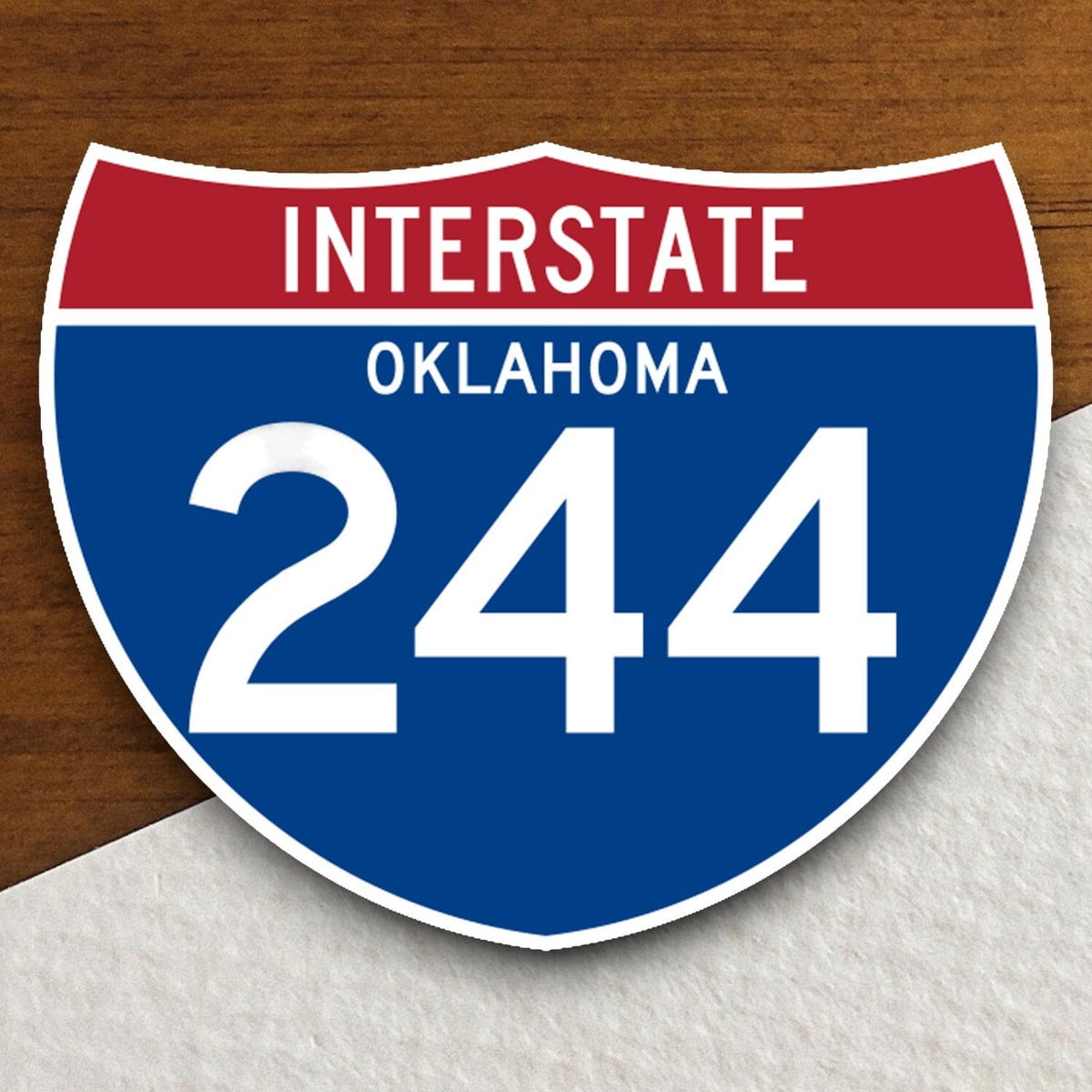 Stickly Interstate Route 244 Oklahoma Sticker, Interstate Highway Sign Expressway Stickers ...