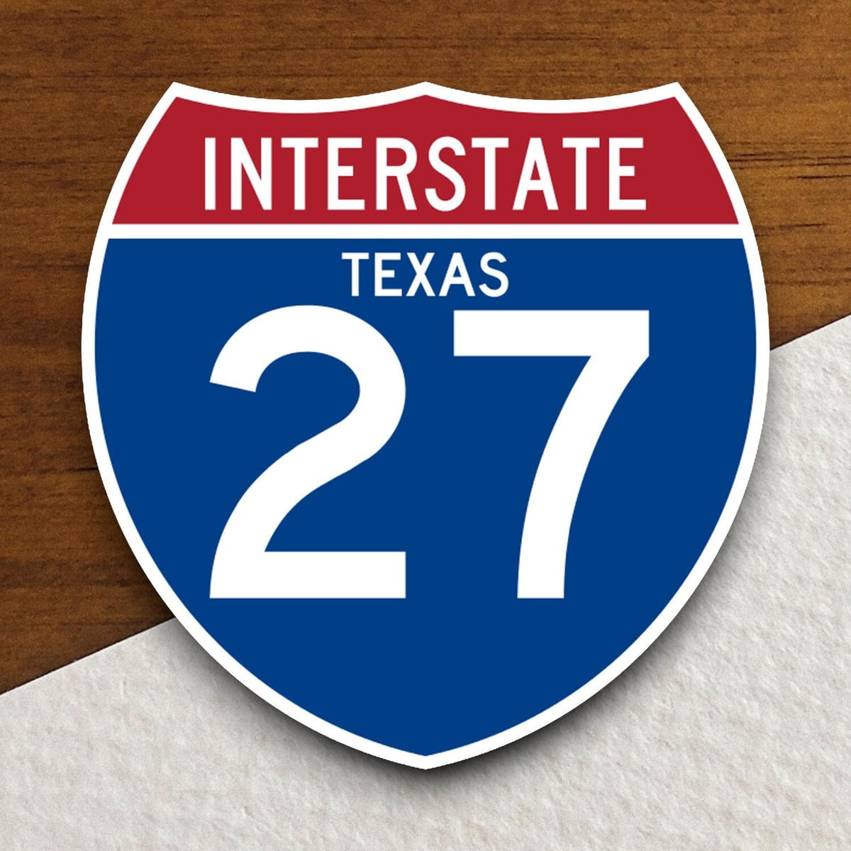 Stickly Interstate Route 27 Texas Sticker, Interstate Highway Sign ...