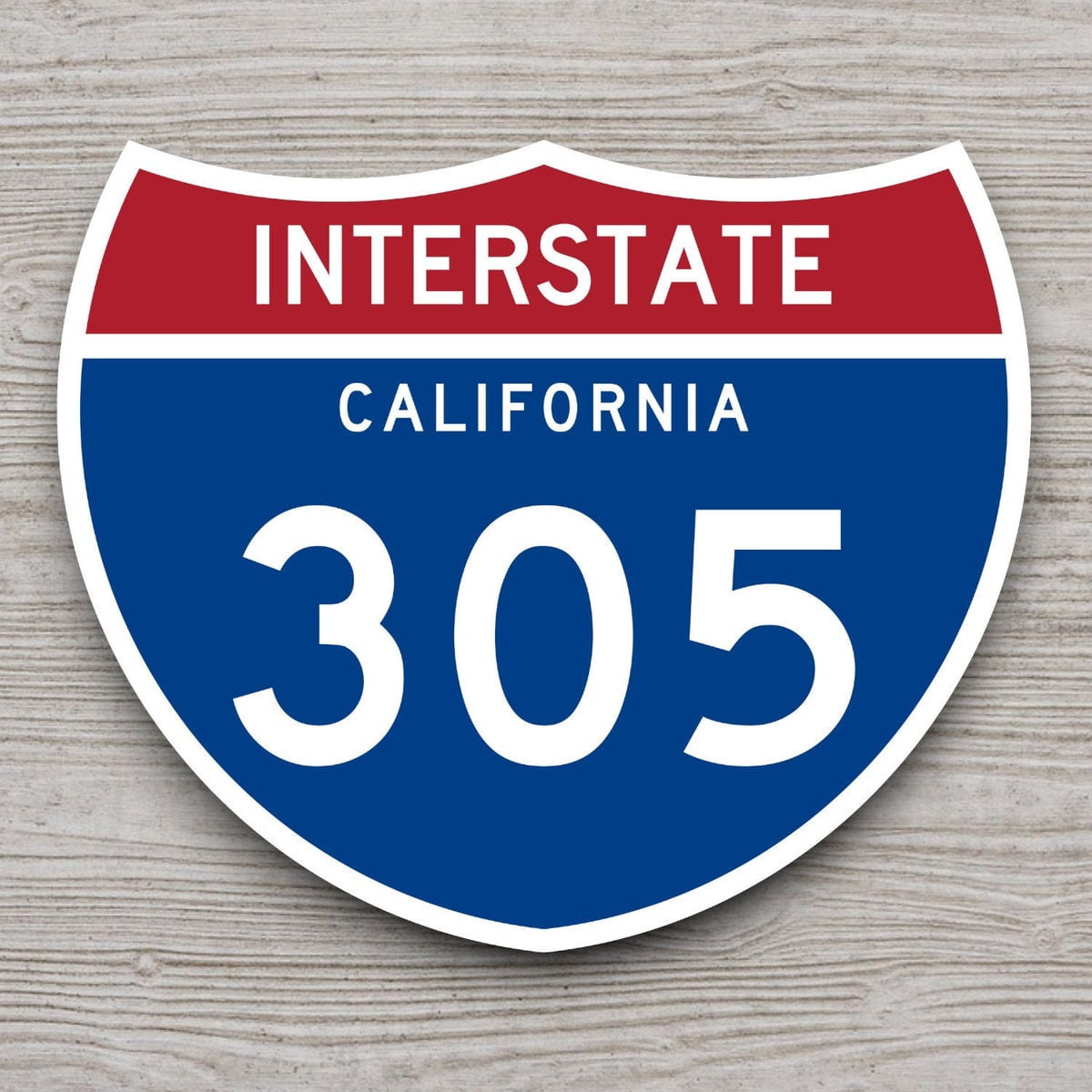 Stickly Interstate Route 305 California Sticker, Interstate Highway ...