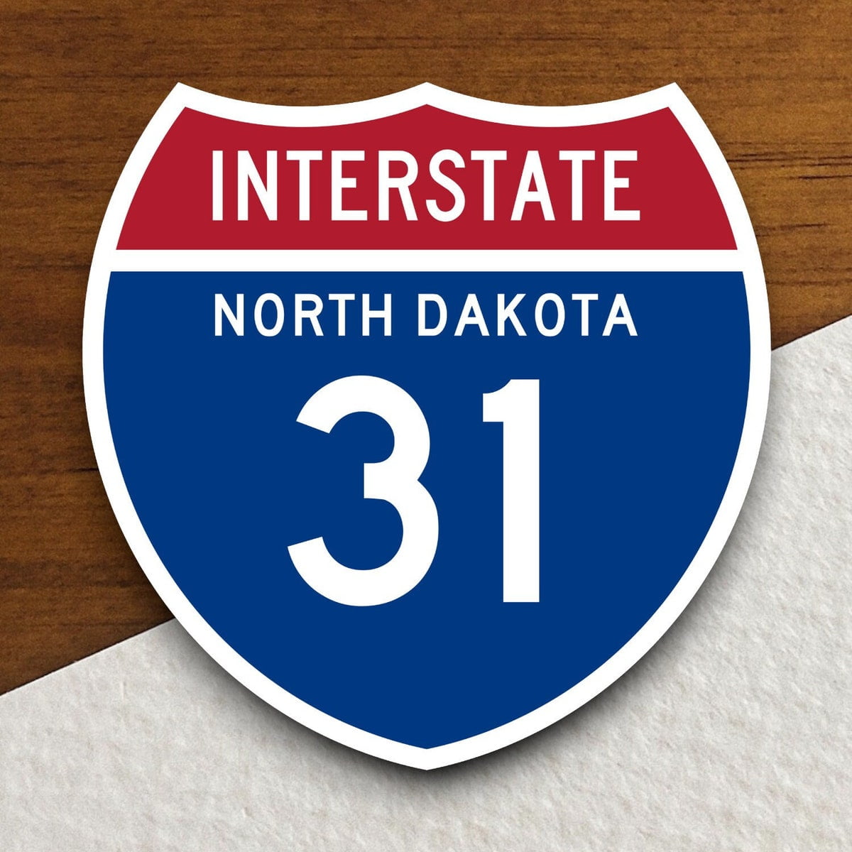 Stickly Interstate Route 31 North Dakota Sticker, Interstate Highway ...