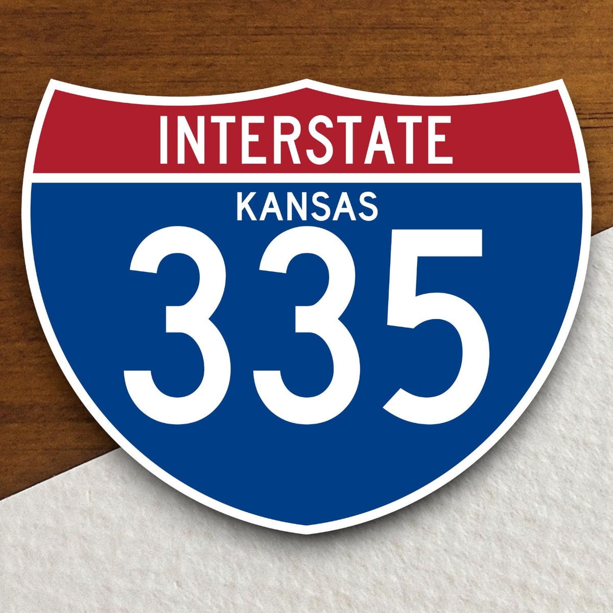 Stickly Interstate Route 335 Kansas Sticker, Interstate Highway Sign ...