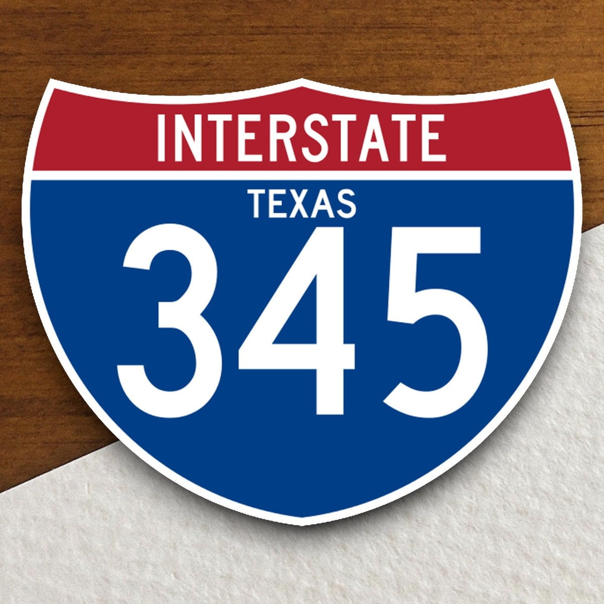 Stickly Interstate Route 345 Texas Sticker, Interstate Highway Sign ...
