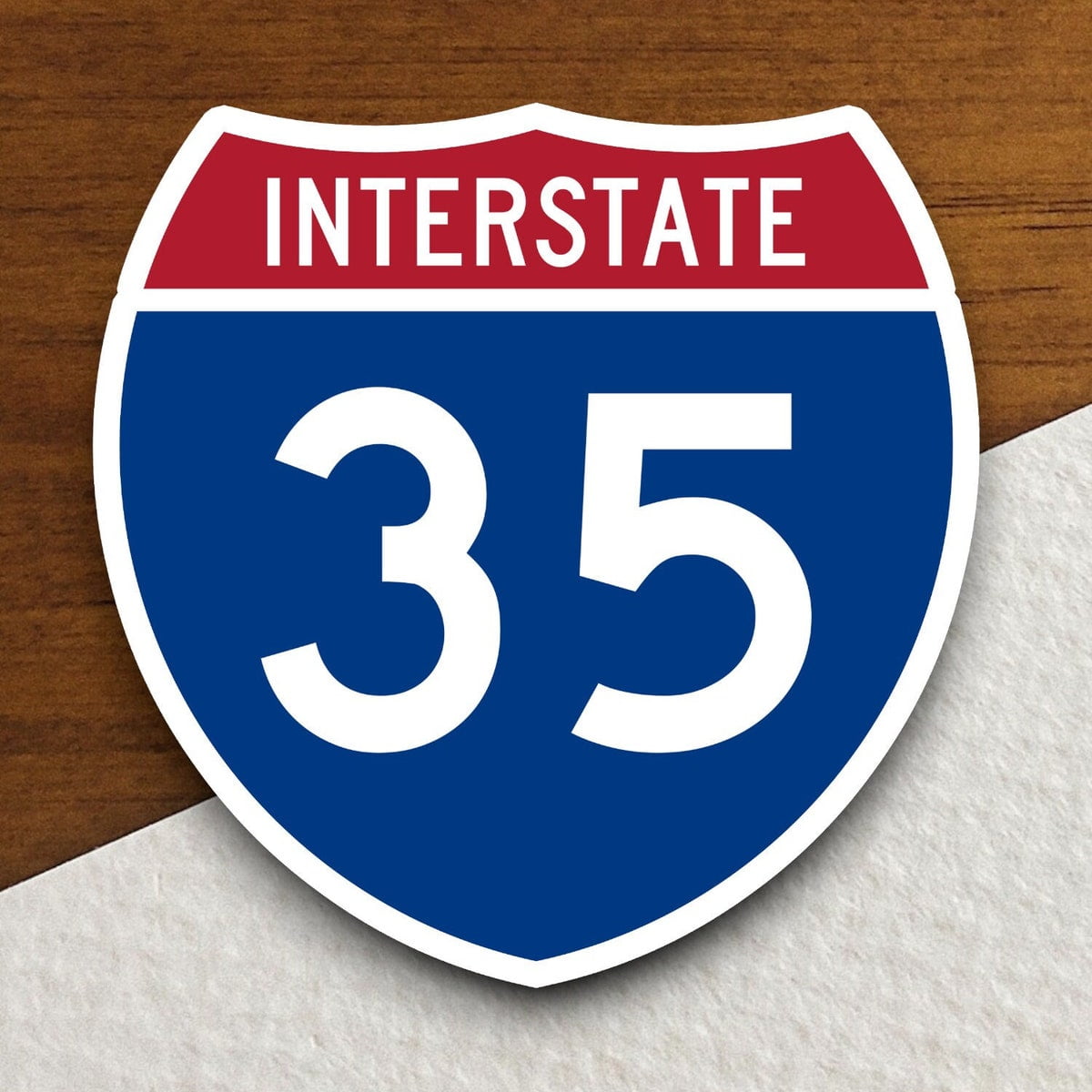 Stickly Interstate Route 35 Sticker, Interstate Highway Sign Expressway ...
