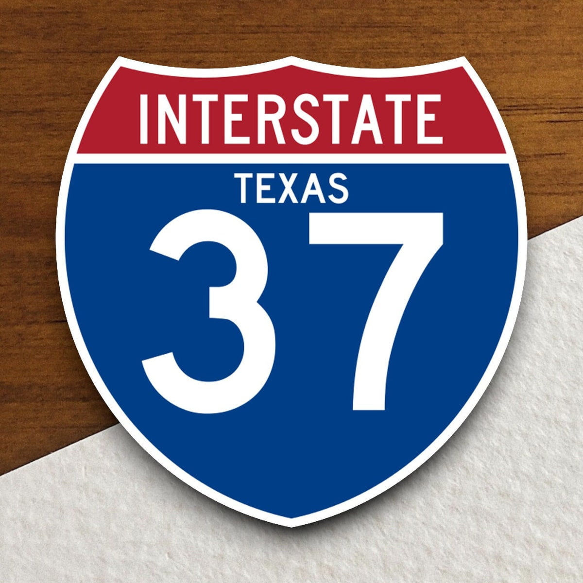 Stickly Interstate Route 37 Texas Sticker, Interstate Highway Sign ...