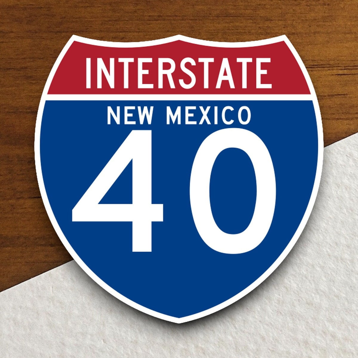 Stickly Interstate Route 40 New Mexico Sticker, Interstate Highway Sign ...