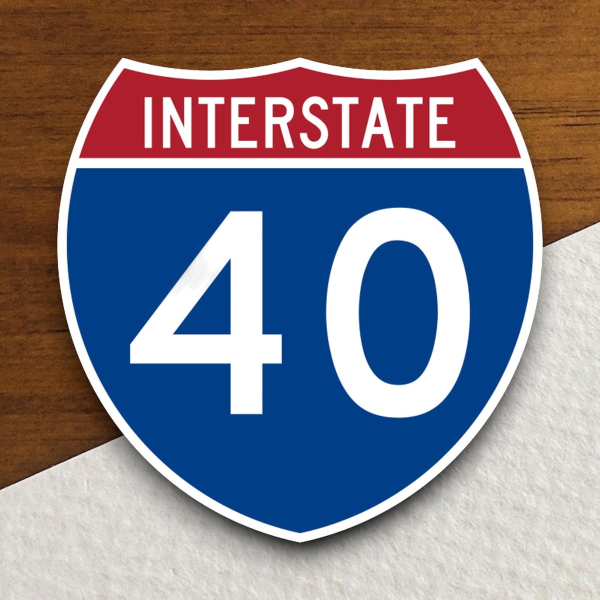 Stickly Interstate Route 40 Sticker, Interstate Highway Sign Expressway ...