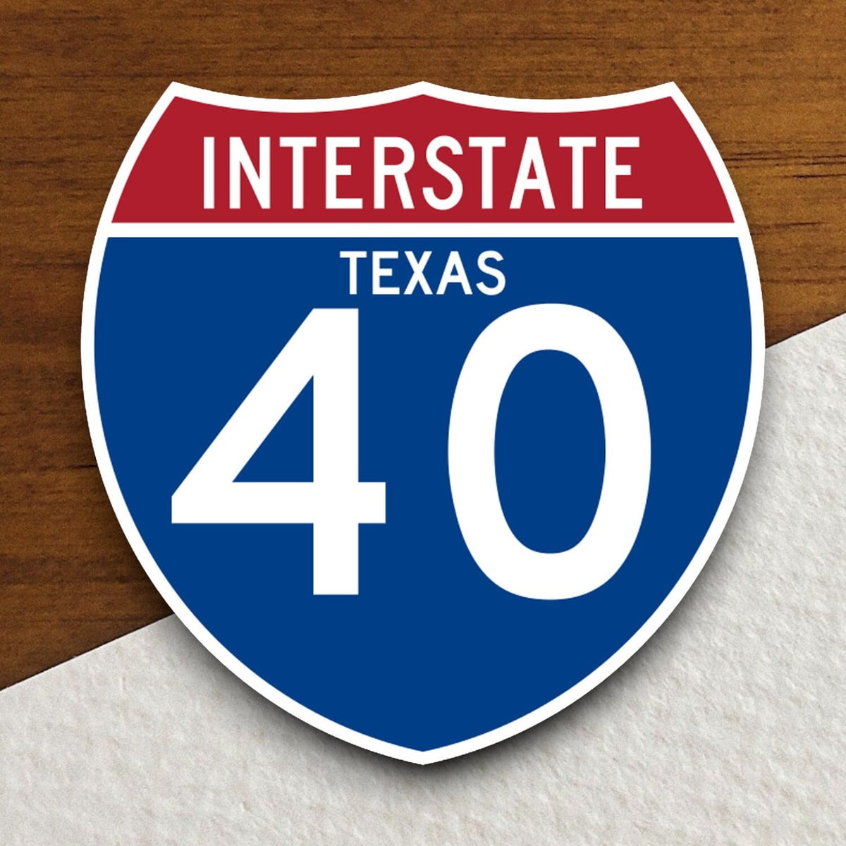 Stickly Interstate Route 40 Texas Sticker, Interstate Highway Sign ...