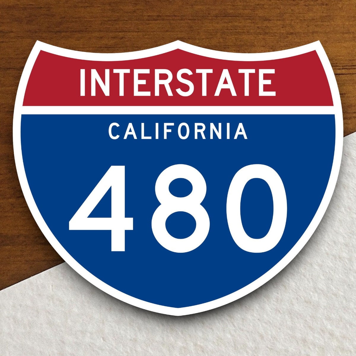 Stickly Interstate Route 480 California Sticker, Interstate Highway ...