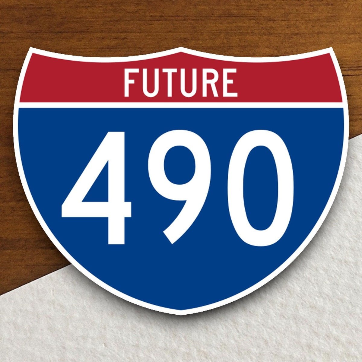 Stickly Interstate Route 490 Future Sticker, Interstate Highway Sign ...