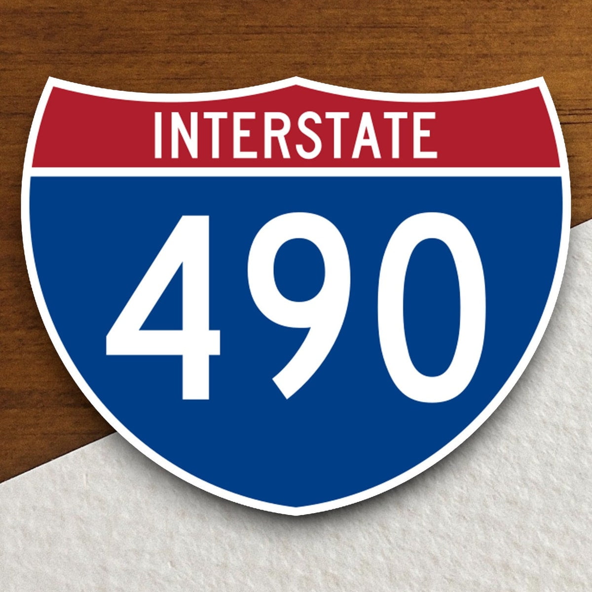 Stickly Interstate Route 490 Sticker, Interstate Highway Sign ...
