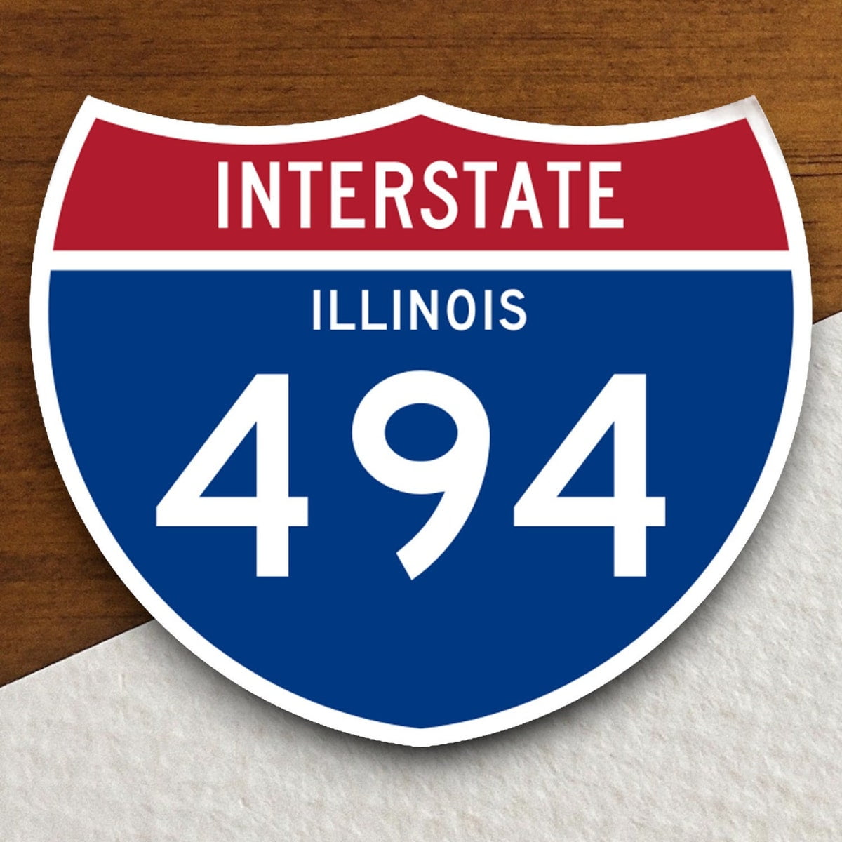 Stickly Interstate Route 494 Illinois Sticker, Interstate Highway Sign ...