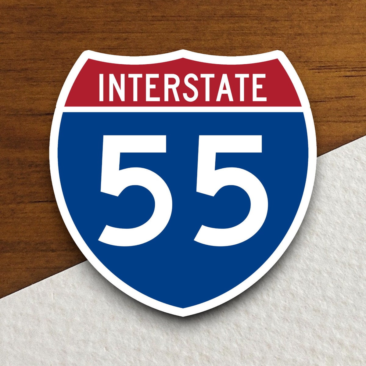 Stickly Interstate Route 55 Sticker, Interstate Highway Sign Expressway ...