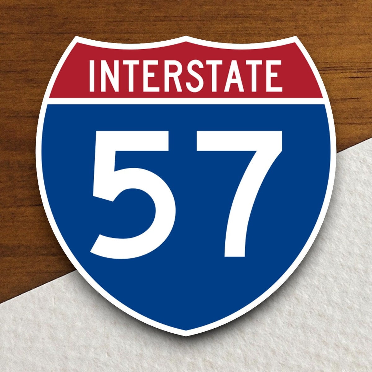 Stickly Interstate Route 57 Sticker, Interstate Highway Sign Expressway ...