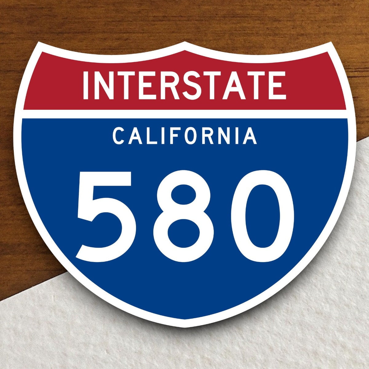 Stickly Interstate Route 580 California Sticker, Interstate Highway ...