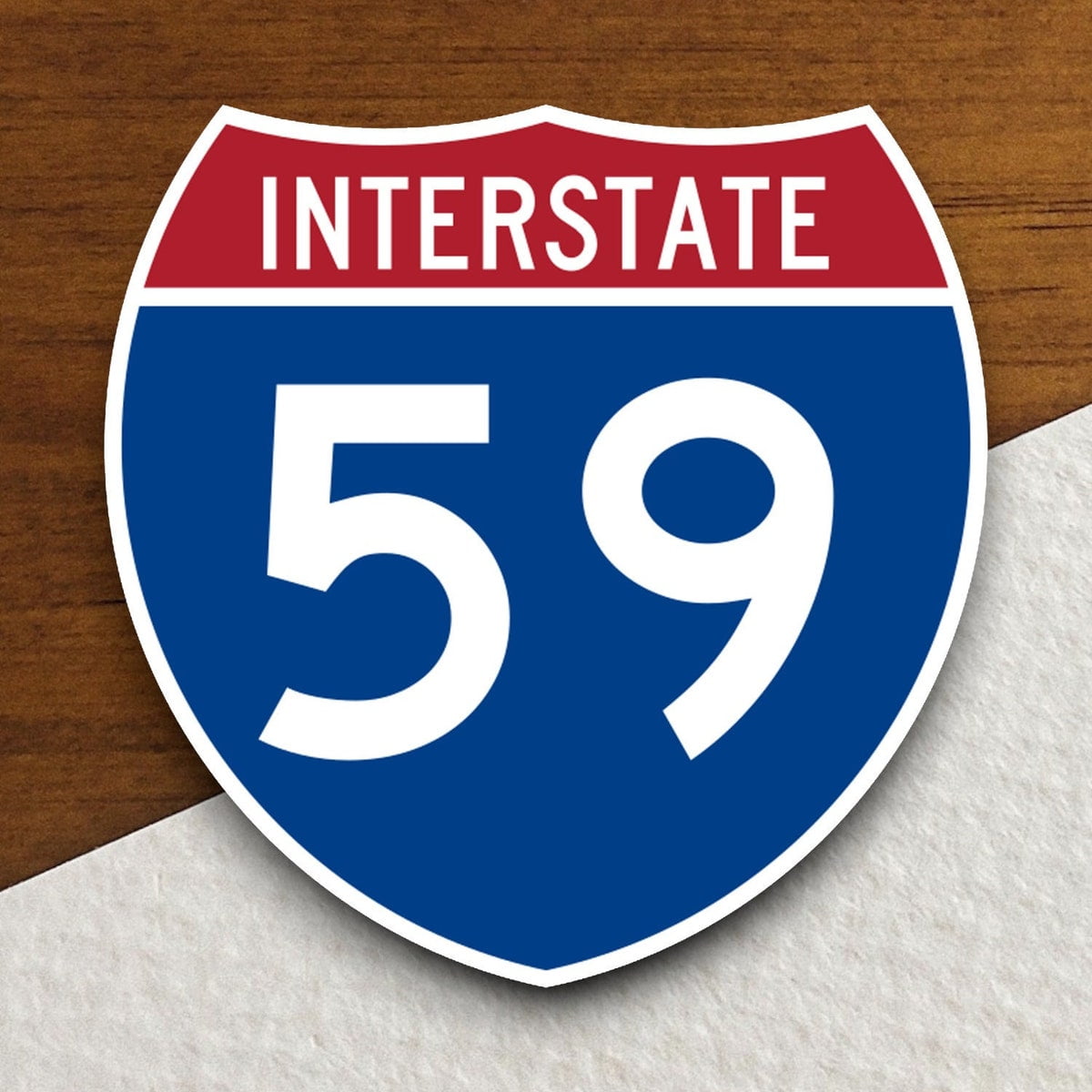 Stickly Interstate Route 59 Sticker, Interstate Highway Sign Expressway ...