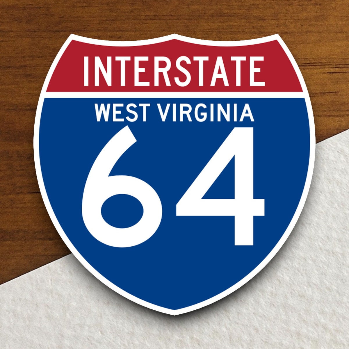 Stickly Interstate Route 64 West Virginia Sticker, Interstate Highway ...
