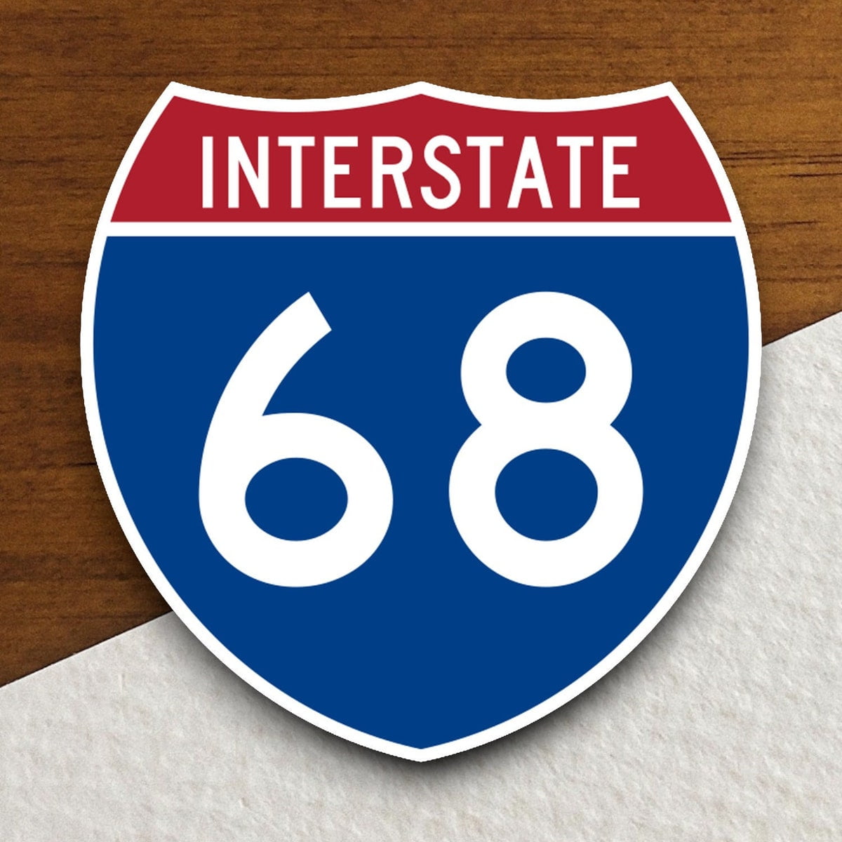Stickly Interstate Route 68 Sticker, Interstate Highway Sign Expressway ...