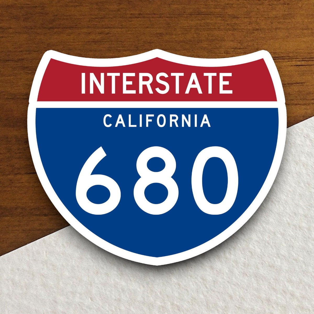 Stickly Interstate Route 680 California Sticker, Interstate Highway Sign Expressway Stickers ...