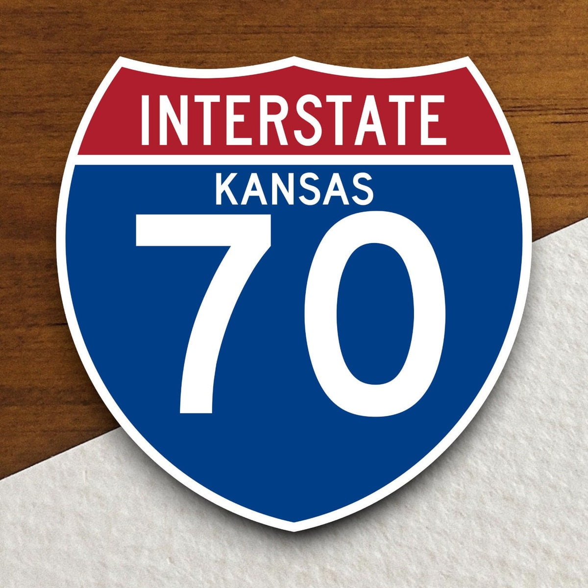 Stickly Interstate Route 70 Kansas Sticker, Interstate Highway Sign ...