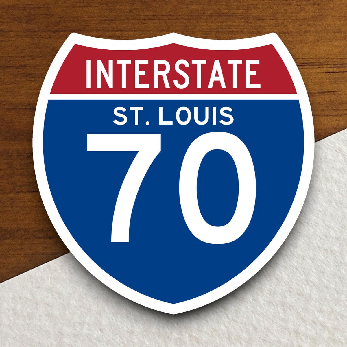 Stickly Interstate Route 70 St. Louis Sticker,, Interstate Highway Sign Expressway Stickers ...