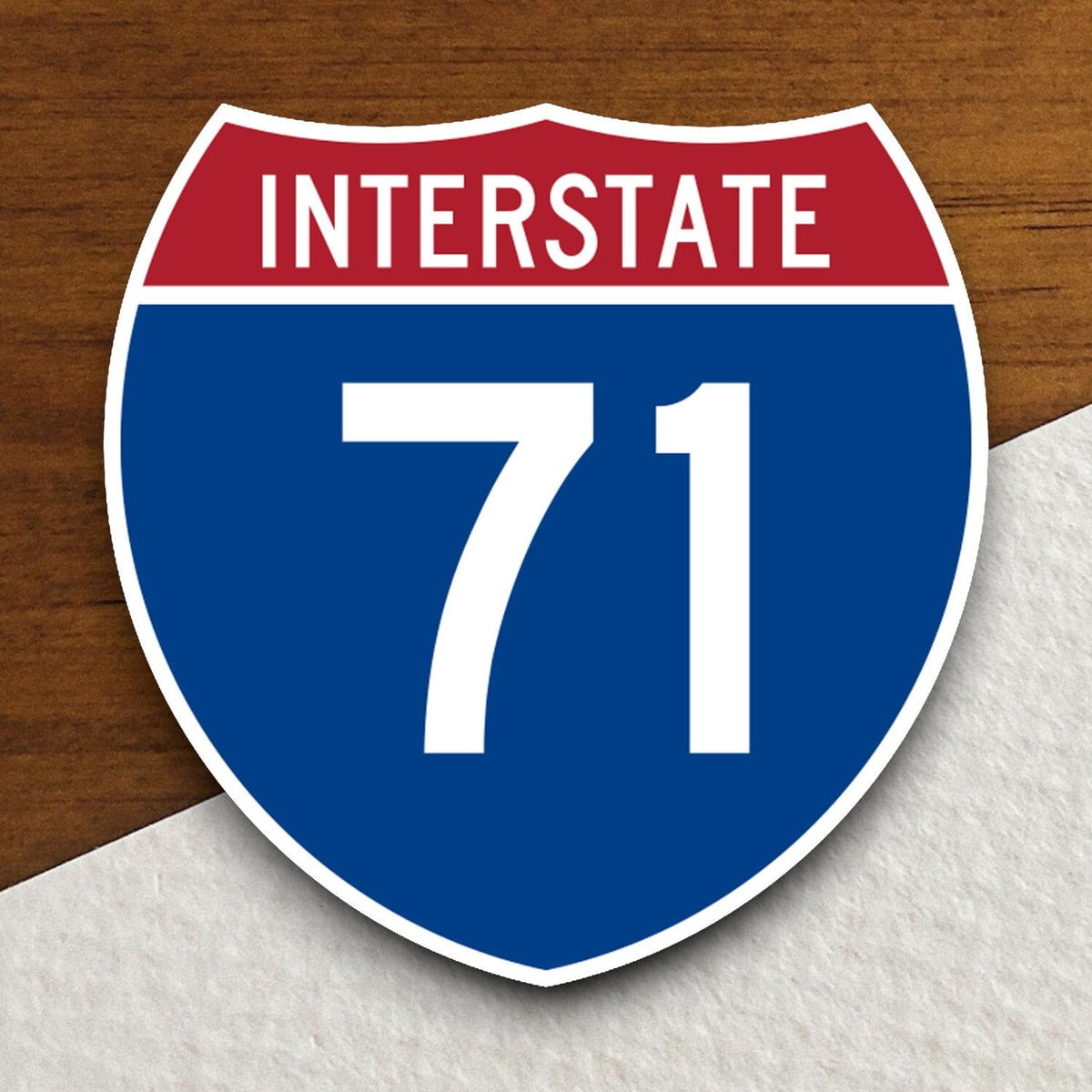 Stickly Interstate Route 71 Sticker, Interstate Highway Sign Expressway Stickers, Highway Sign ...