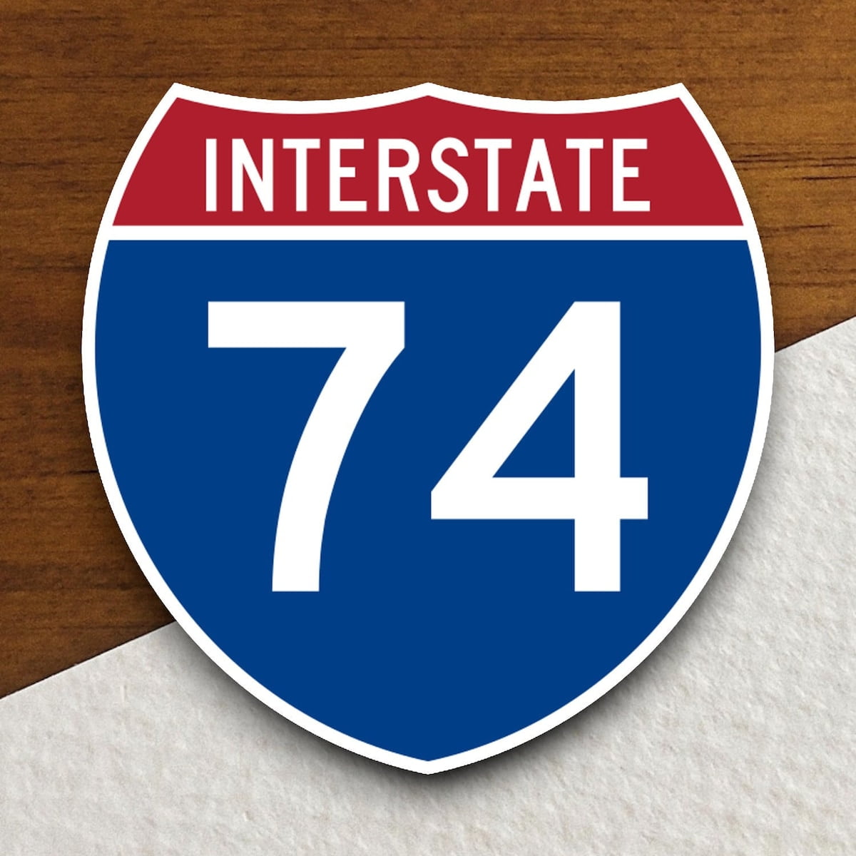 Stickly Interstate Route 74 Sticker, Interstate Highway Sign Expressway ...