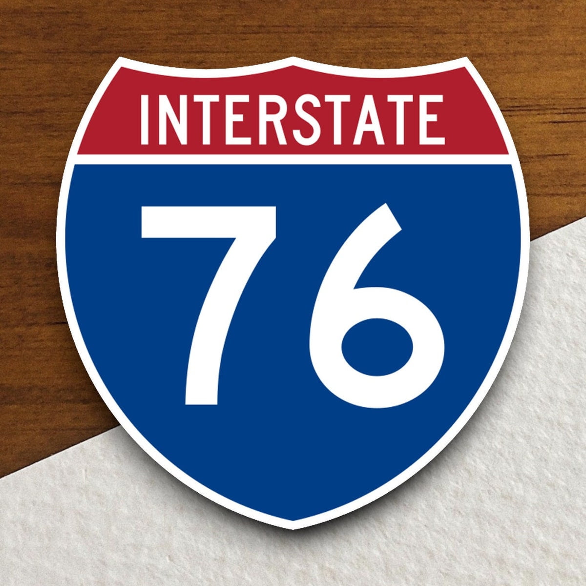 Stickly Interstate Route 76 Sticker, Interstate Highway Sign Expressway ...