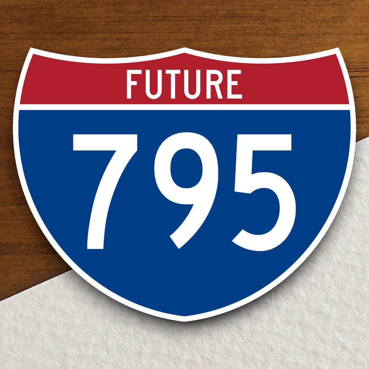 Stickly Interstate Route 795 (Future) Sticker, Interstate Highway Sign Expressway Stickers ...
