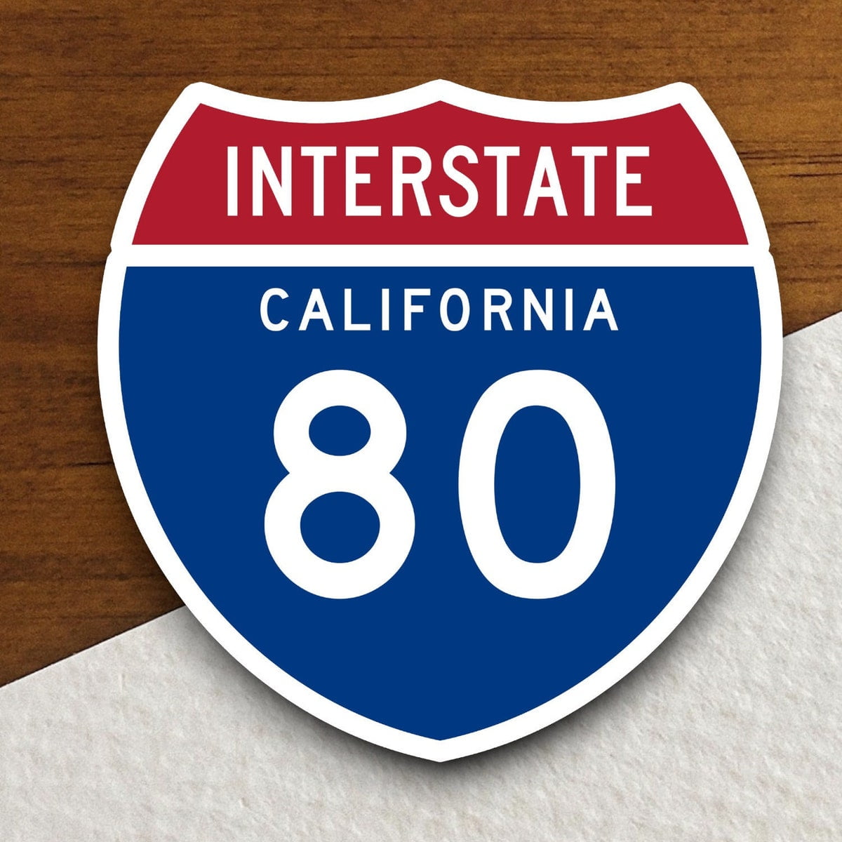 Stickly Interstate Route 80 California Sticker, Interstate Highway Sign ...