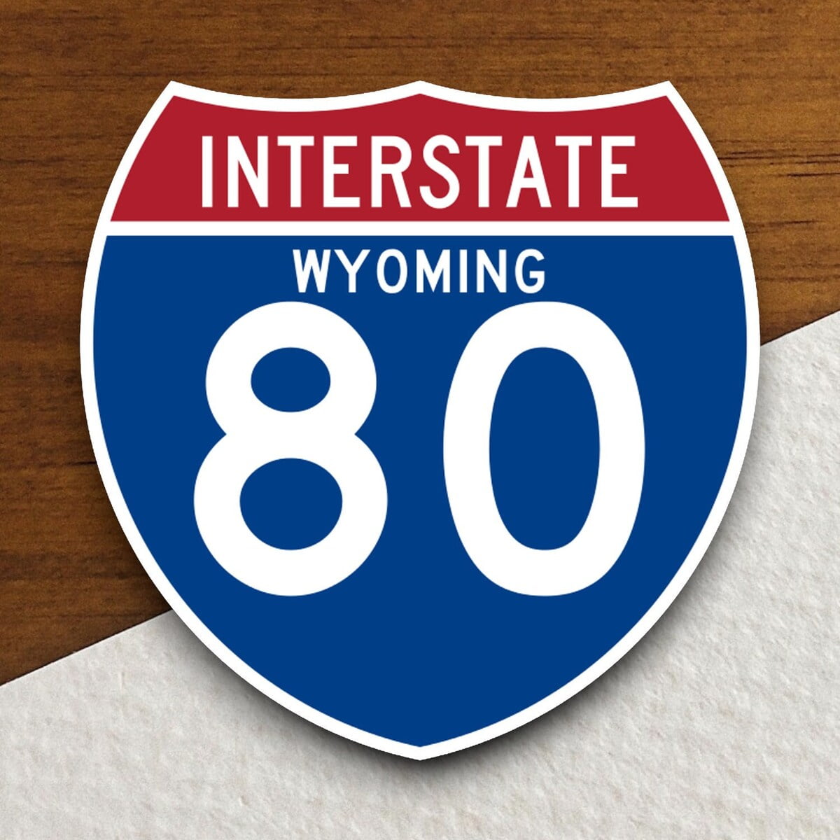 Stickly Interstate Route 80 Wyoming Sticker, Interstate Highway Sign ...