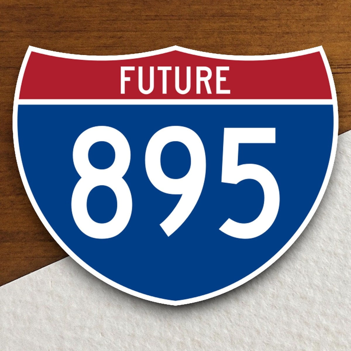 Stickly Interstate Route 895 (Future) Sticker, Interstate Highway Sign ...