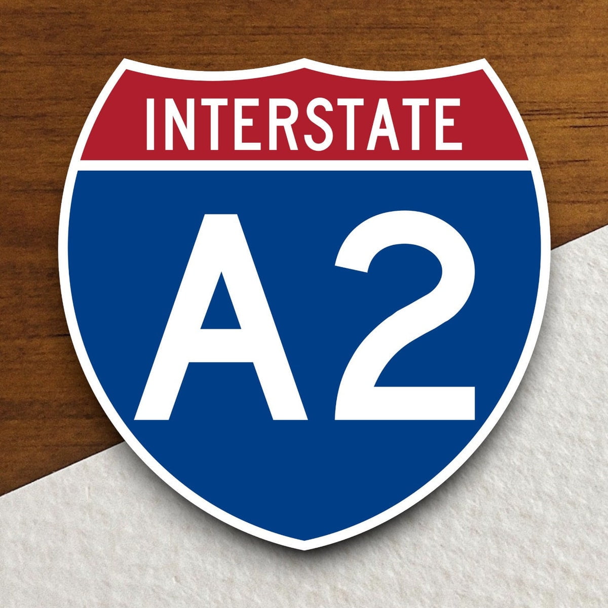 Stickly Interstate Route A2 Sticker, Interstate Highway Sign Expressway ...