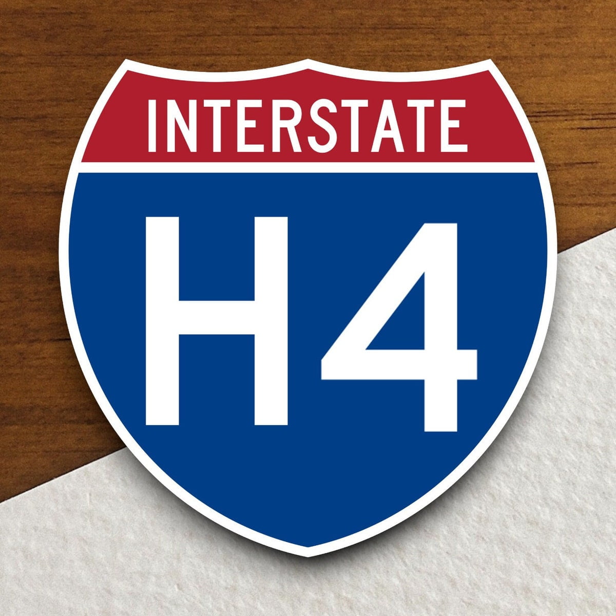 Stickly Interstate Route H4 Sticker, Interstate Highway Sign Expressway ...
