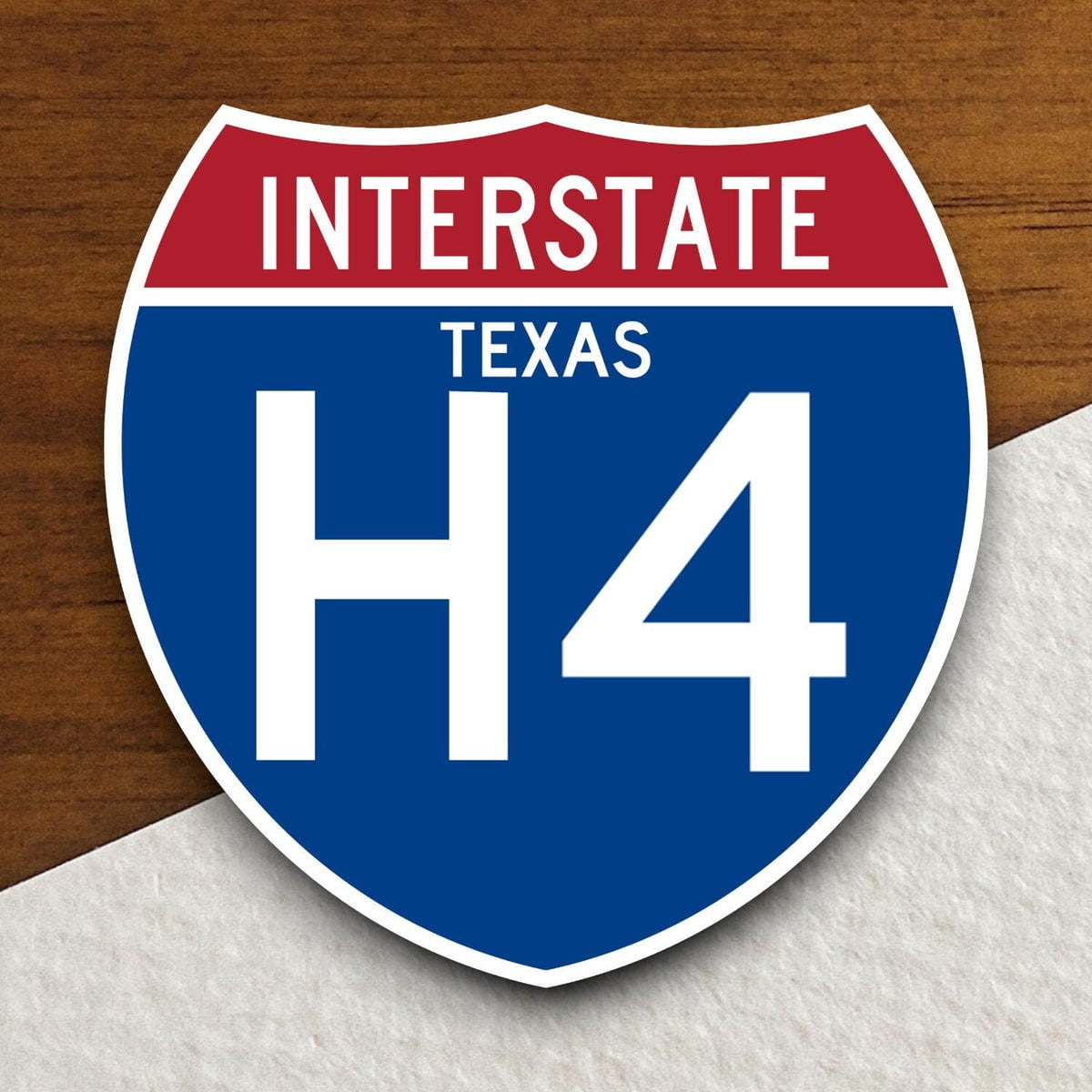 Stickly Interstate Route H4 Texas Sticker, Interstate Highway Sign ...