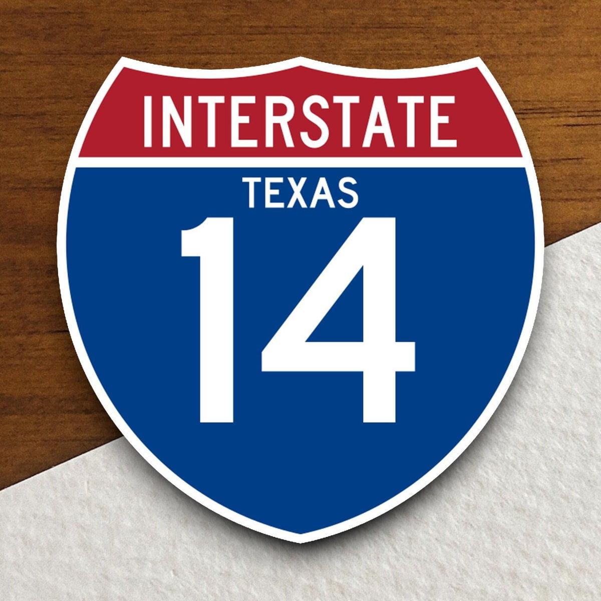 Stickly Interstate Texas Route 14 Sticker, Interstate Highway Sign ...