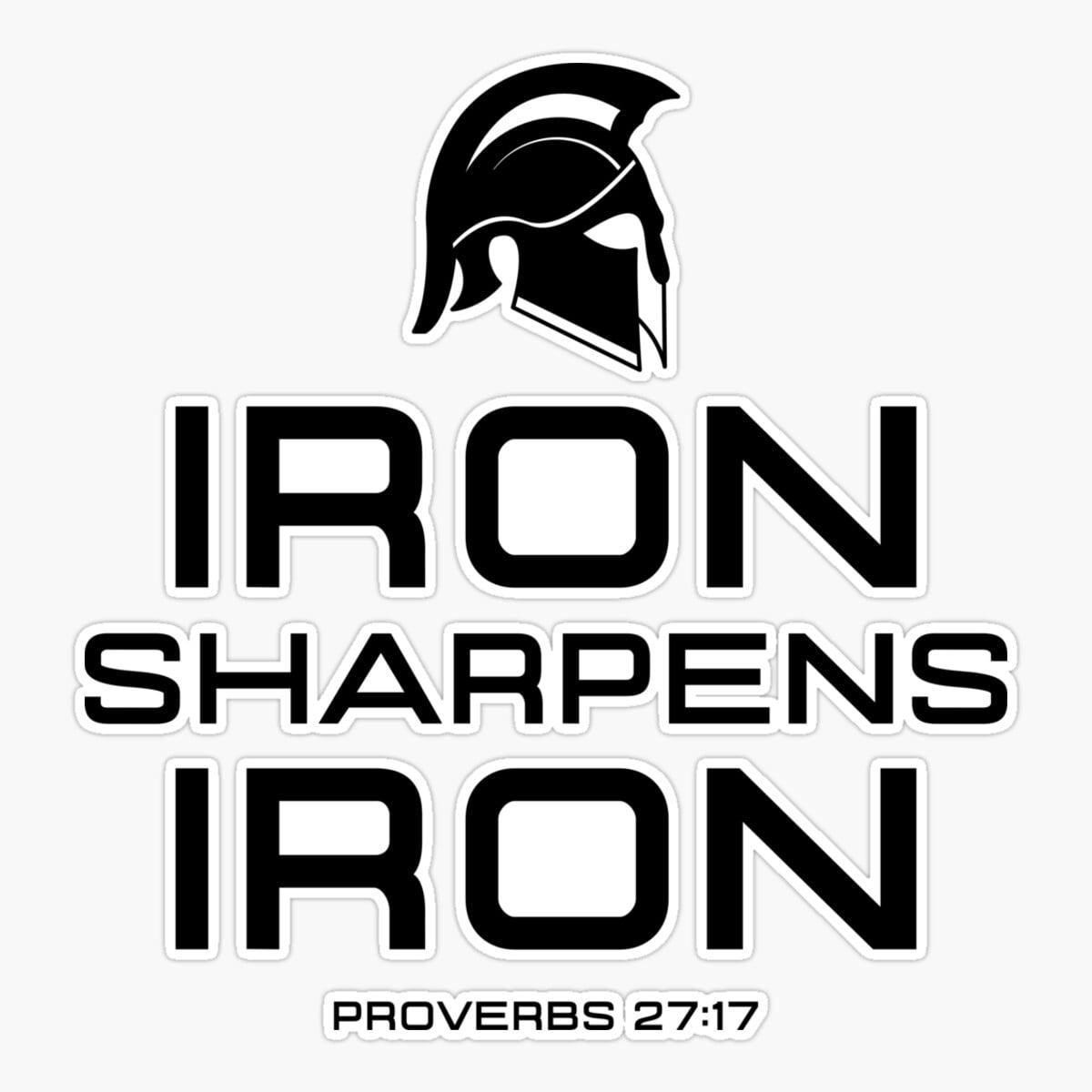 Stickly Iron Sharpens Iron Sticker, Phone Decal Water Bottle Stickers ...