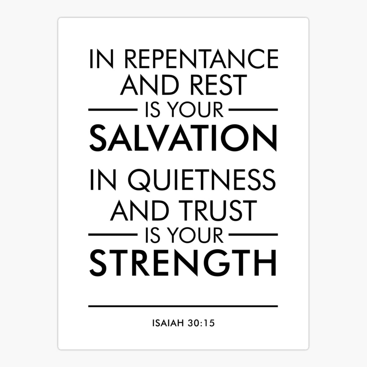 Stickly Isaiah 30-15 - Spiritual Wall Art - Bible Verses Art ...