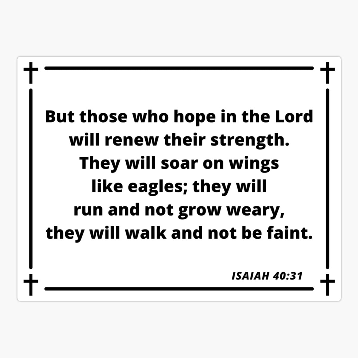 Stickly Isaiah 40:31 Bible Verse Sticker, Phone Decal Water Bottle ...