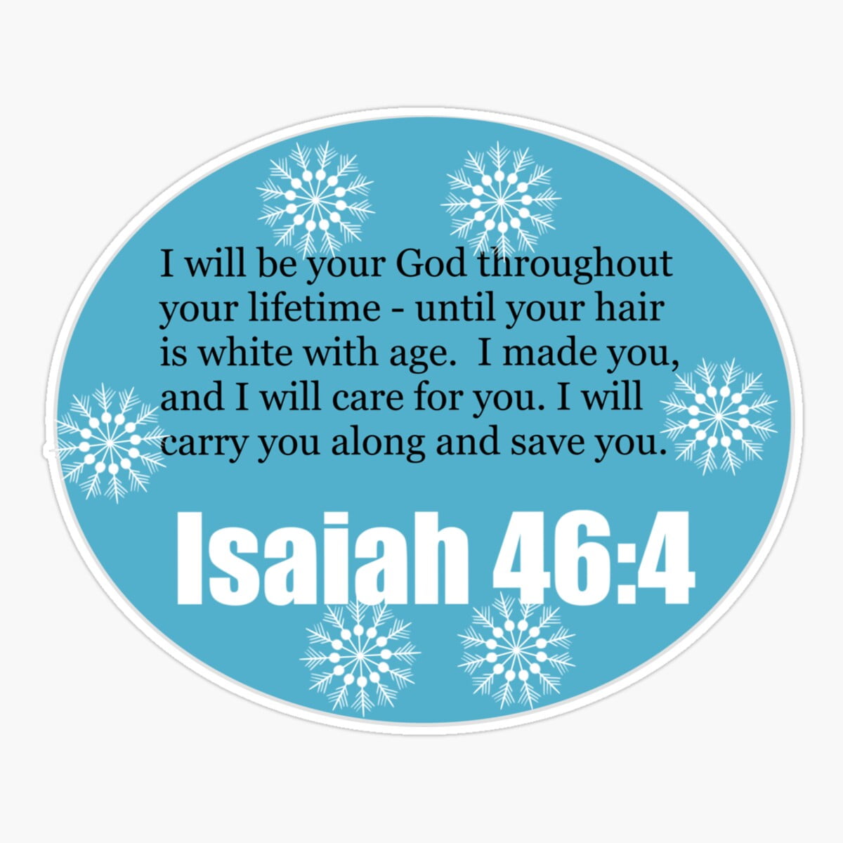 Stickly Isaiah 46:4 Bible Journal Scripture Verse Sticker, Phone Decal ...